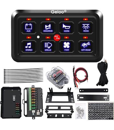 RGB Automotive Switch Panel With 230ft Range MICTUNING 8 Gang Switch ...
