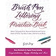 Buy Brush Pen Lettering Practice Book: Modern Calligraphy Drills ...