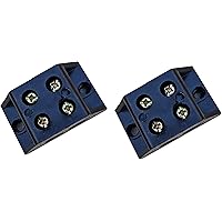 PGSA2Z® Control Panel 30A 4 Way Bakelite Connector Strip Double Row Barrier Black Terminal ...