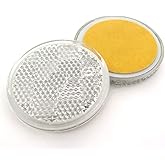 AGRISHOP 2xTrailer Round Reflectors White,Self Adhesive Reflectors ...