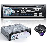 Alondy Single Din Car Stereo with CD DVD Player Bluetooth USB RDS/FM/AM Radio MP3 SD AUX Audio ...