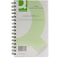 Q-Connect Feint Ruled Wirebound Duplicate Book 210 x 127 mm : Amazon.co ...