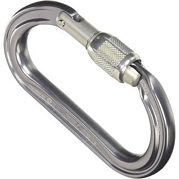 Petzl M33A TL NEW OK Lightweight Oval Carabiner, Triact-Lock, Grey ...