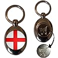 England Flag - £1/€1 Metal Shopping Coin Token Key Ring : Amazon.co.uk ...