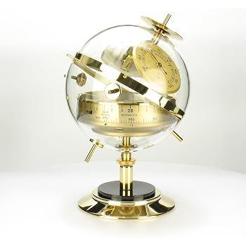 Barigo Desktop Weatherstation 3026 Brass/Mahogany: Amazon.co.uk: Garden ...