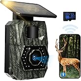 MAXDONE Wildlife Camera WiFi Bluetooth with APP, 48MP 30FPS Solar Trail ...