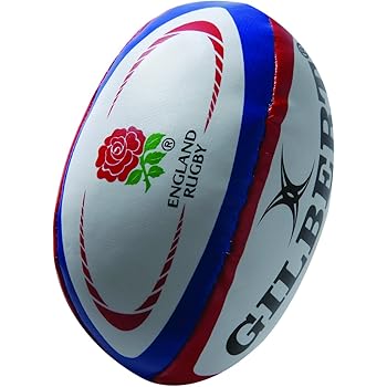 Gilbert England Rugby Replica Ball - White/Red, Mini: Amazon.co.uk ...