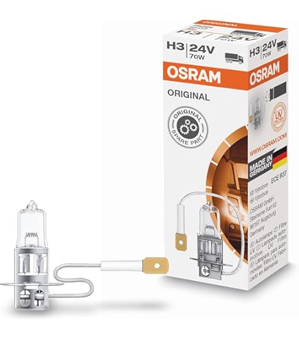 BREHMA H3 Bulbs 10 Pack 10x BREHMA Classic H3 Halogen Bulbs – 24V 70W ...