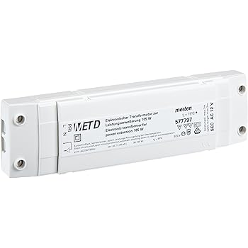 Merten 577797 Elektronischer Transformator zur Leistungserweiterung 105 W, 35-105 W, polarweiß ...