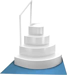 Blue Wave NE110WH Wedding Cake Above Ground Pool Step with Liner Pad ...