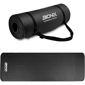 Proworks Large Padded Yoga Mat with Carry Handle for Pilates/Exercise ...