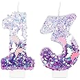 Purple 13 Butterfly Birthday Candles, Number 13 Candle, 3D Glitter ...