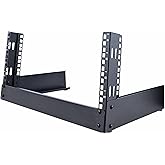 StarTech.com 2-Post 8U Desktop Server Rack, Small Open Frame 19in Computer Rack, Compact Network ...