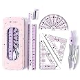 MHwan Maths Set, 7 Pcs Beautiful Purple Maths Sets for Secondary School ...
