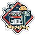 2 x 10cm Surf Van Vinyl Stickers - Surfer Beach Sticker Laptop Luggage ...