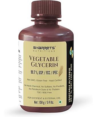 Sharrets Vegetable Glycerine Edible Food Grade USP, 150g - Glycerine ...