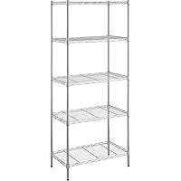 Amazon Basics 5-Shelf Storage Unit with Height Adjustable Shelves and ...