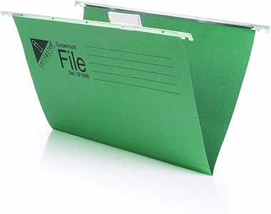 [25 Pack] Green Foolscap Hanging Suspension Files Tabs Inserts Filing ...