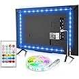 Bason LED TV Backlight, 13.09 ft/399 cm USB LED Strip RGB, DIY 4096 ...