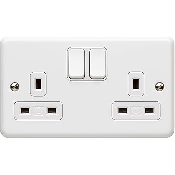 MK Metalclad Plus K2477 ALM 13 amp 1-Gang Double-Pole Switch Socket ...