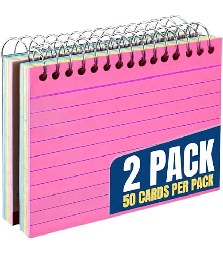 Recycled Paper Note Cards Oxford Spiral Bound Index Cards - 3x5 Color ...