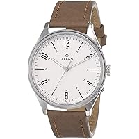 Titan Men Leather Neo Iv Analog Silver Dial Watch-1802Sl02 / 1802Sl02 ...