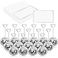 Waline 60Pcs 2 Inch Disco Ball Table Number Holders Set Silver Tented ...