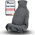 Upgrade4cars Terry Cloth Car Seat Cover Universal in Grey | Anti Sweat ...