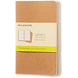 Moleskine Cahier Journal, Set 3 Notebooks with Ruled Pages, Cardboard ...