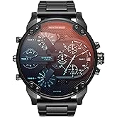 Diesel Mr. Daddy 2.0 Stainless Steel and Leather Chronograph Men's ...