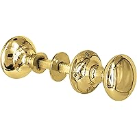 IRONTITE® Polished Brass Rim Door Knobs for Interior Doors, Solid Brass Victorian Door Knob to ...