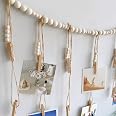 RHQFDM Hanging Photo Display With 18 Clips Hanging Photo Wall Made of ...