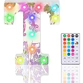 Light Up Letters, Glitter LED Letter Lights 18 Color Changing Diamond ...