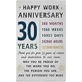 Richesele 30 Years Work Service Card - Thank You 30 Years Work Gifts - Happy 30th Work ...