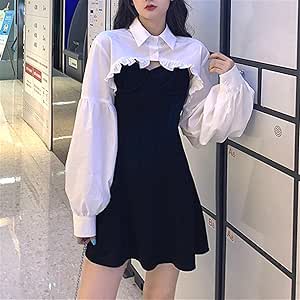 ZXCB Elegante Party Kleid Frauen Langarm Sweet Empire High Street Mini ...