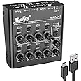 Moukey Ultra Low-Noise 8-Channel Line Mixer for Sub-Mixing, DC 5V 8-Stereo Mini Audio Mixer ...