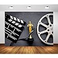 BELECO 2.1x1.5m Fabric Movie Theme Backdrop for Photography Golden ...