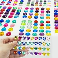Gem Stickers 8 Self Adhesive Jewel for Crafts Sparkly Flatback ...