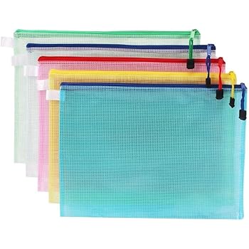 Sourcingmap A4 Plastic Slider Zip Lock Bag File Holder - White (Pack of ...