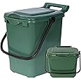 Large Compost Caddy - Green - for Food Waste Recycling (23 Litre) - 23L ...
