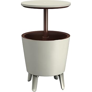 Keter Cool Bar Plastic Outdoor Ice Cooler Table Garden Furniture ...