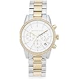 Michael Kors Ritz Chronograph Quartz Watch with Silver and Gold Tones ...