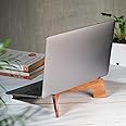Bamboostan Bamboo Laptop Stand for Desk | Adjustable Ergonomic Riser ...