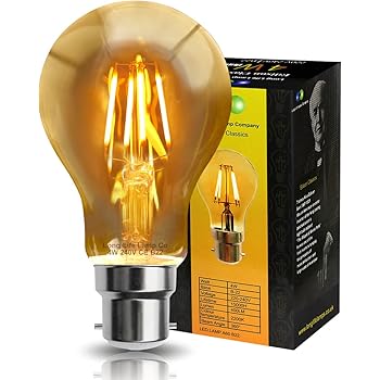 Retro Vintage LED 4w Globe Edison Style Filament Bulb Smoked Gold Glass ...