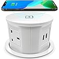 VORSPRUNG® Automatic POP UP Sockets Kitchen Worktops Offices, Wireless hidden retractable pop-up ...