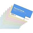 [500 Pack] Revision Cards 5x3 White Record Cards FlashCards Ruled (5"x ...