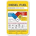 SmartSign Diesel Fuel GHS Sign with Hazard Statements, NFPA Rating and ...