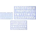 Helix Three Piece Stencil Set - Letters Numbers and Symbols (10mm 20mm ...