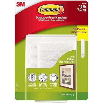 3M Command Picture Hanging Strips - Removable Hanging Strips for Large ...
