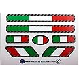 7X Italian Italy flags Carbon fiber outline Laminated Decal Sticker for ...